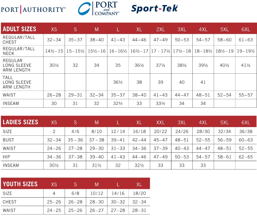 Mesh Shorts Size Chart